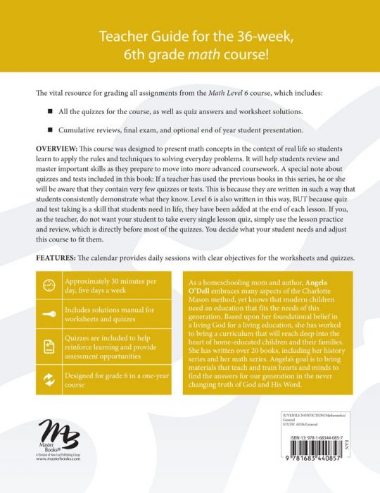 Math Lessons for a Living Education: Level 6 (Teacher Guide) – Light of ...