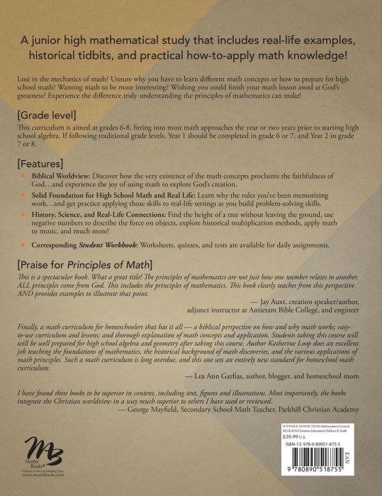 Principles of Mathematics: Book 1 – Light of Faith Resources